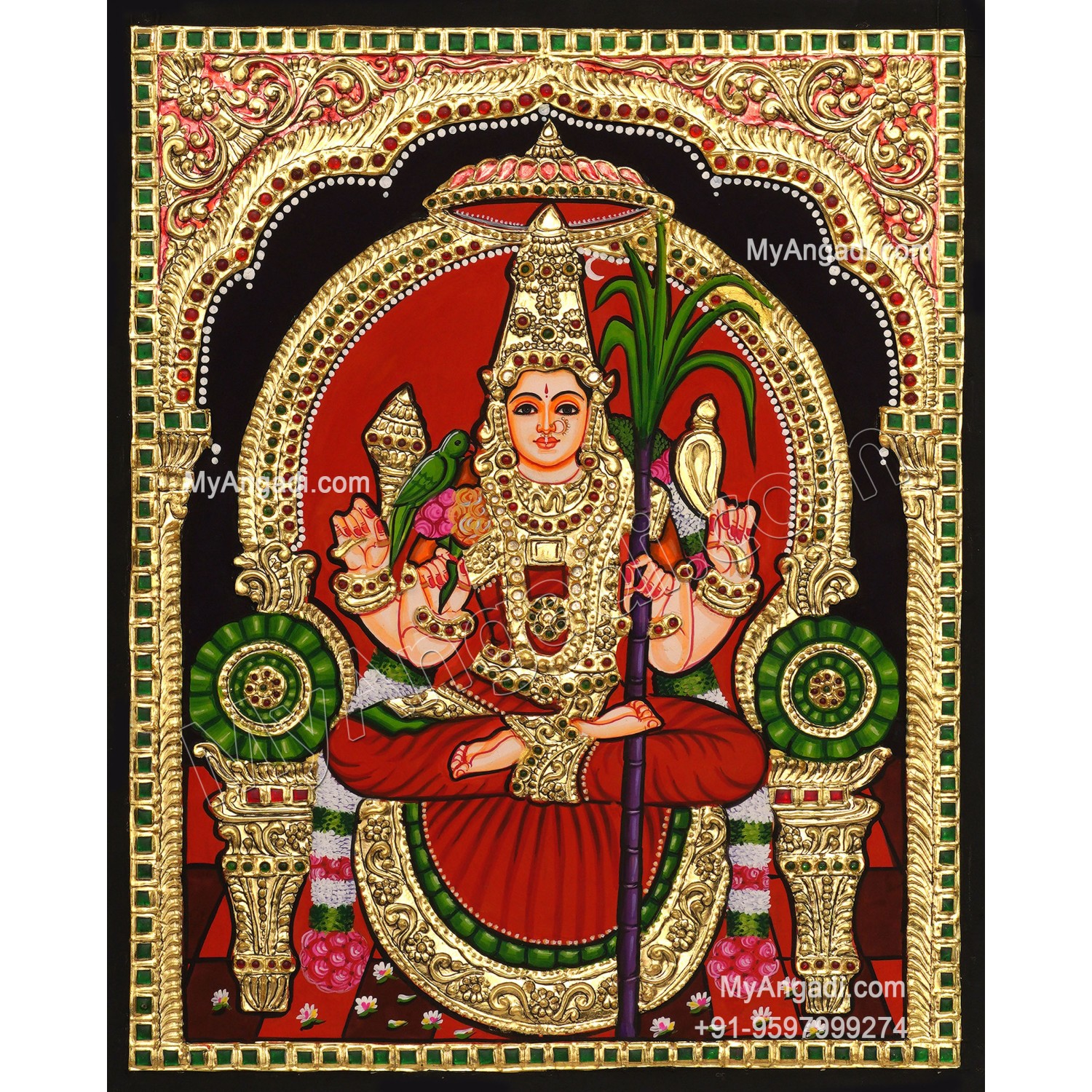 Kamatchi Amman Tanjore Paintings