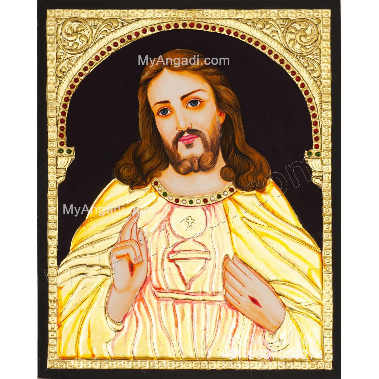Jesus, Mary and Joseph Tanjore Paintings