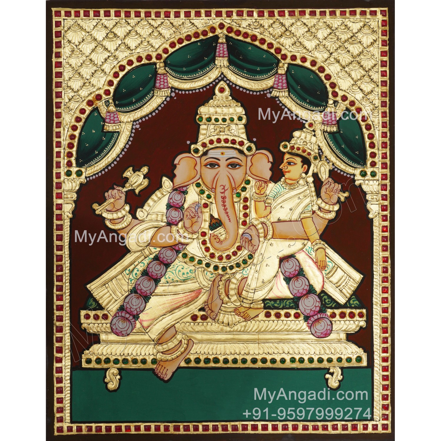 Sidhi Ganapathi Tanjore Painting