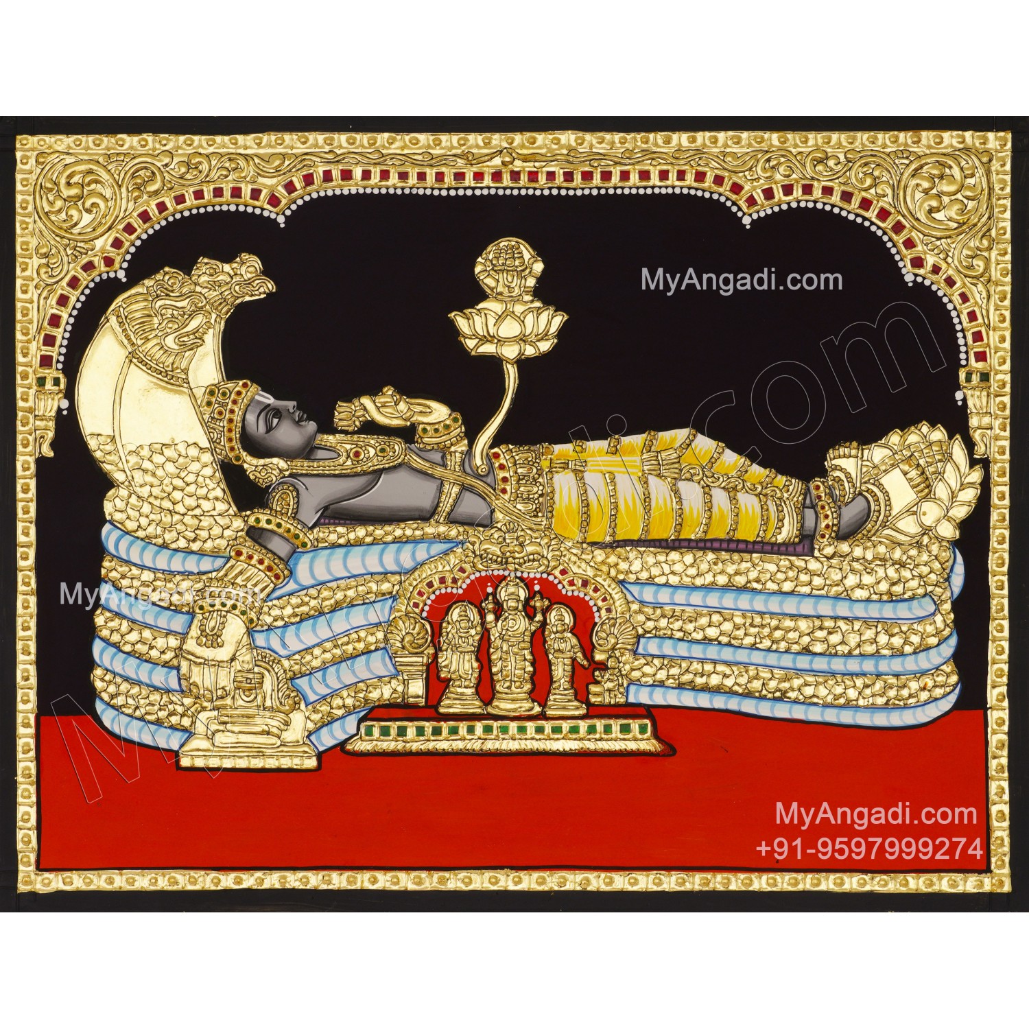 Padmanabha Swamy Tanjore Painting - Buy Tanjore Paintings Online ...