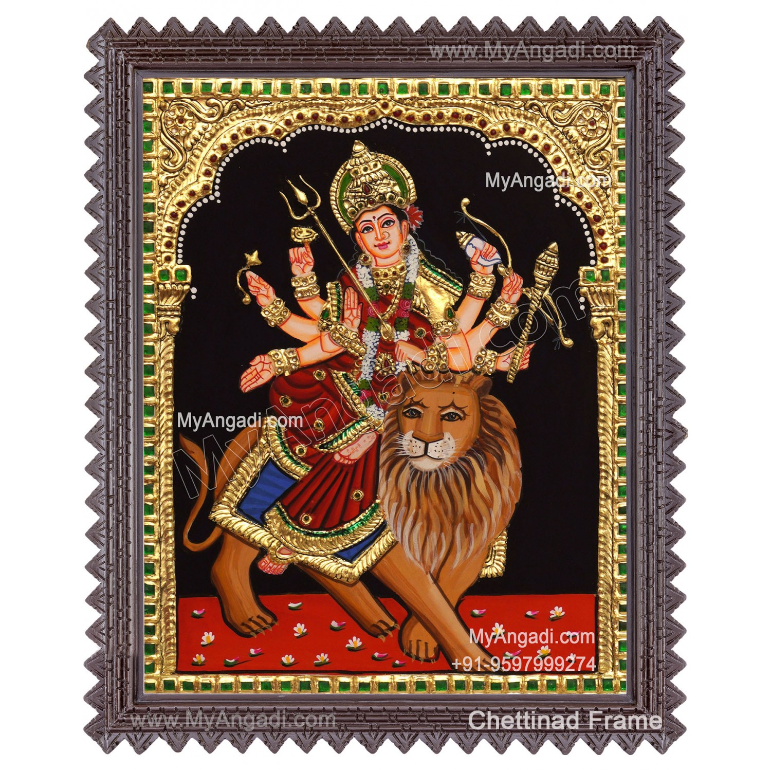Durga Devi Tanjore Painting