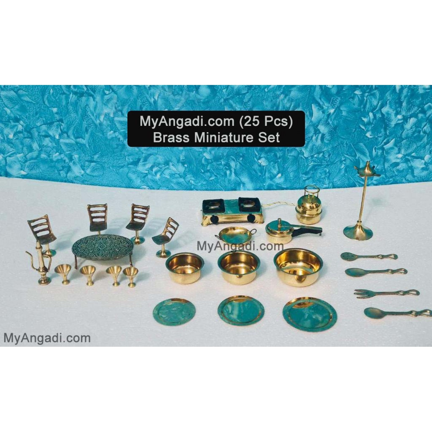 Kids Miniature Set - Brass Material - 20 Pcs Set