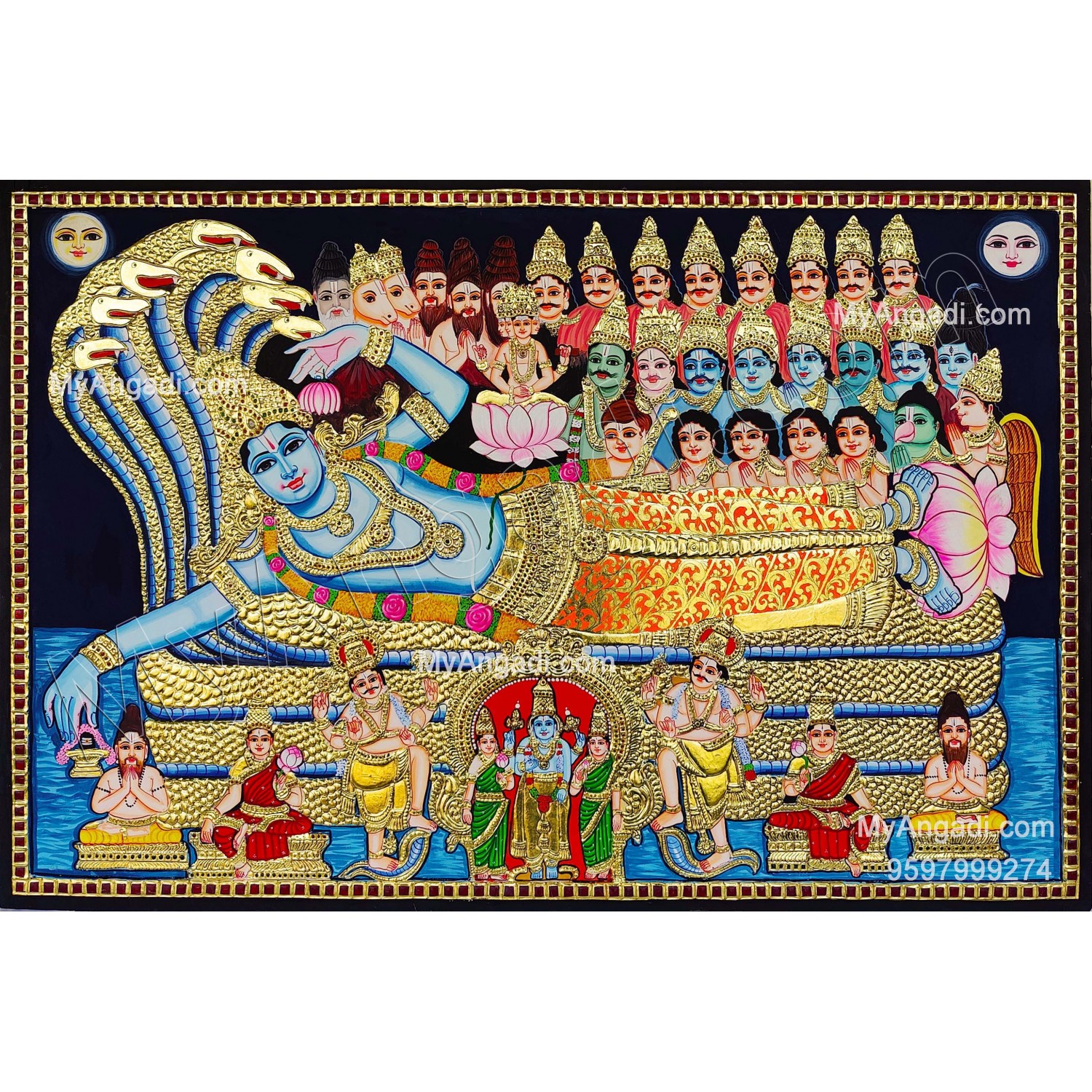Pallikonda Perumal Tanjore Painting