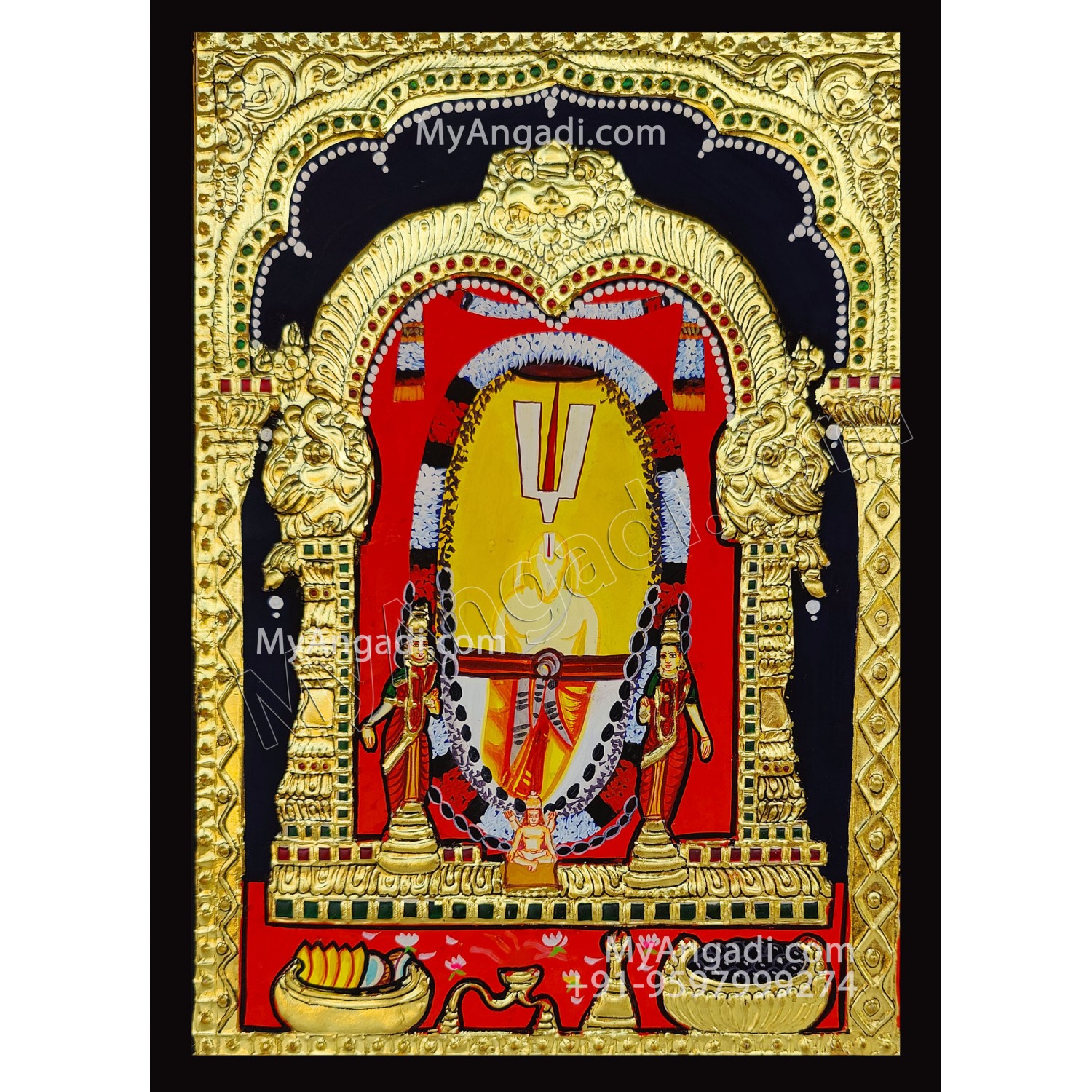 Sri Simhadri Appanna Tanjore Painting, Buy Sri Simhadri Appanna Tanjore Painting, Sri Simhadri ...