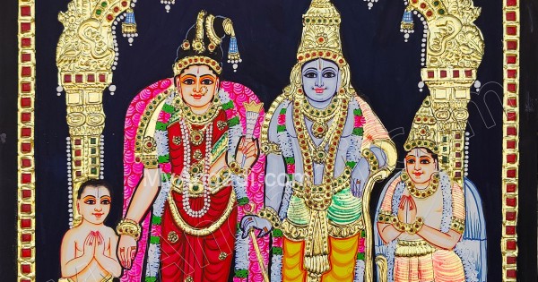 Andal Ranga Mannar Tanjore Painting