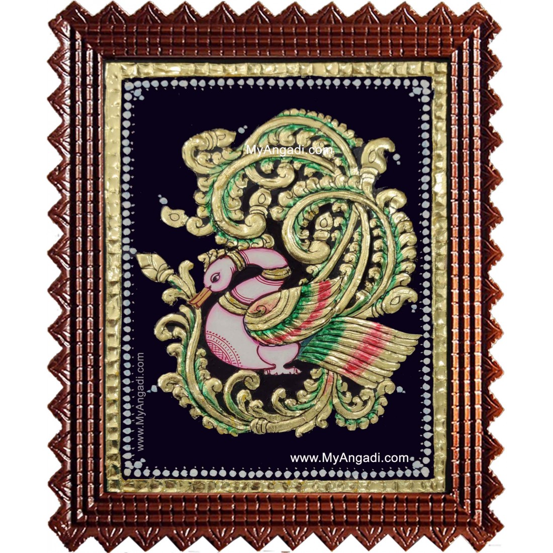 Anna Pakshi Tanjore Painting, Buy Annam Swan Tanjore Paintings Online