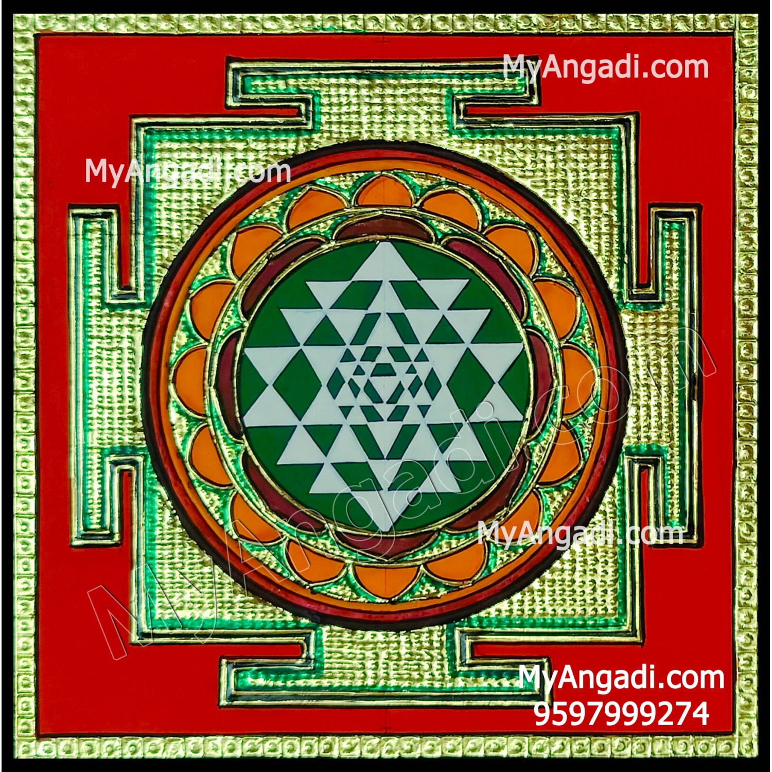 Sri Chakram Tanjore Painting - Buy Tanjore Paintings Online Shopping in ...
