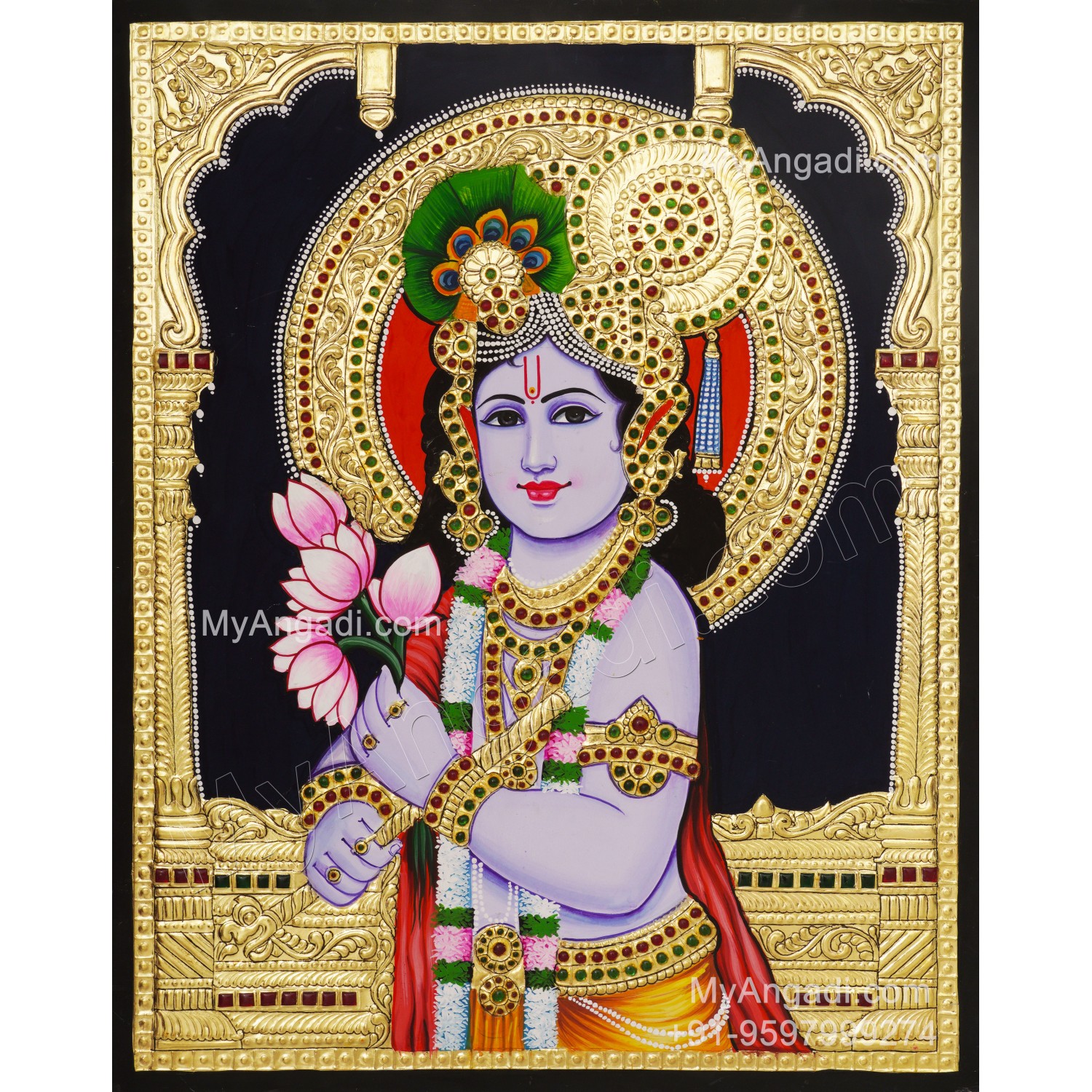 Krishna Tanjore Painting