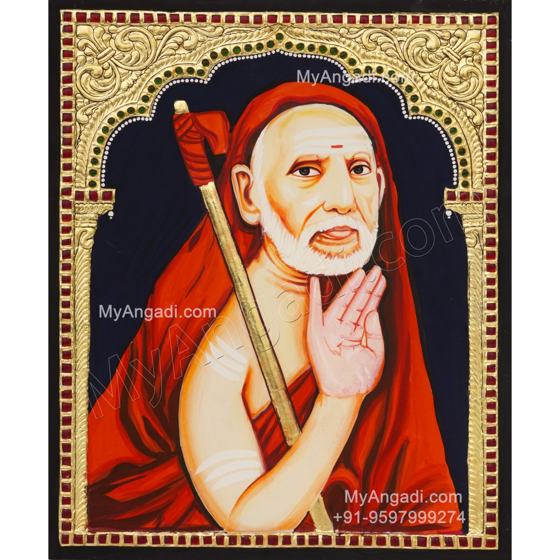 Kanchi Maha Periyavar Tanjore Painting, Buy Kanchi Maha Periyavar ...