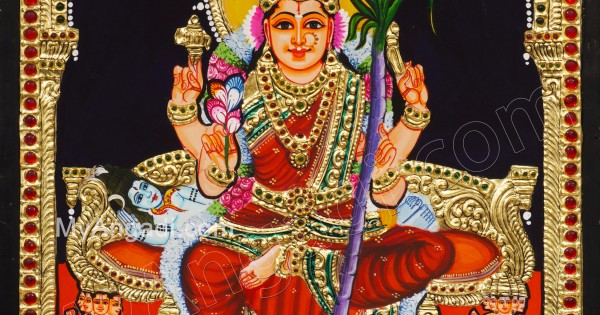 Raja Rajeswari Tanjore Painting, Amman Tanjore Painting