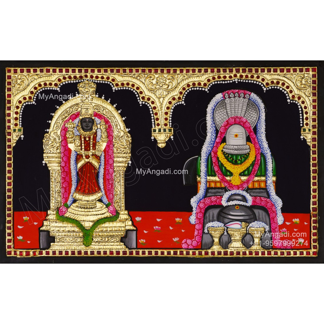 Vaitheeswaran Thaiyal Nayagi Tanjore Painting - Buy Tanjore Paintings ...