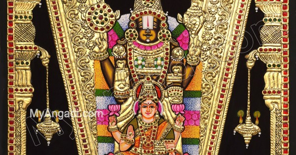 Balaji Lakshmi naamam Tanjore Paintings