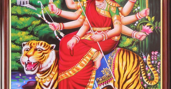 Lord Durga Photo Frame Big