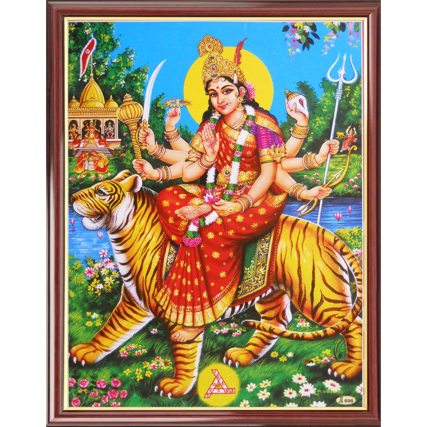 Lord Durga Photo Frame Big