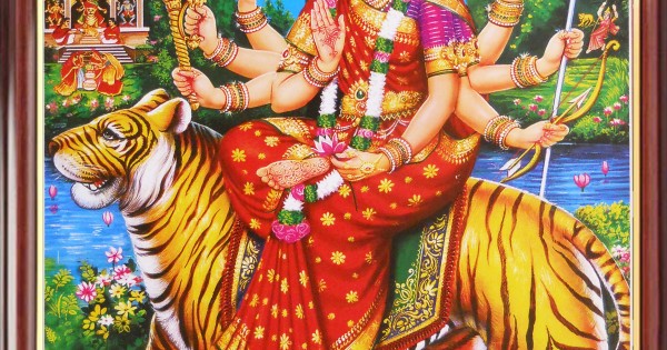 Lord Durga Photo Frame Big