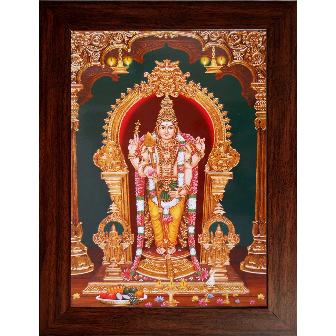 Lord Murugan Wooden Photo Frame