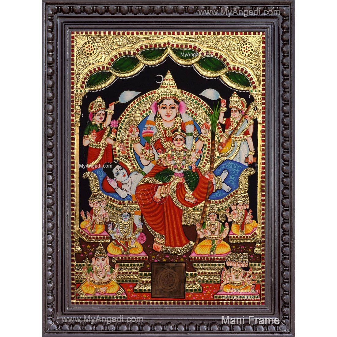 Raja Rajeshwari Tanjore Painting