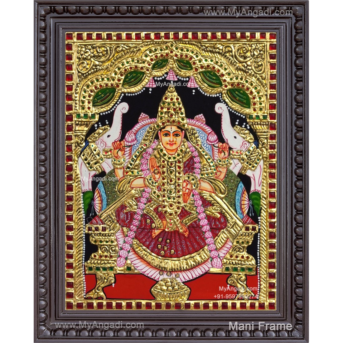 Gaja Lakshmi Tanjore Painting