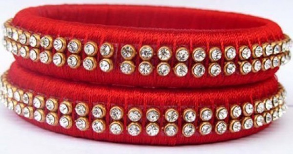 Red Silk Thread Bangle