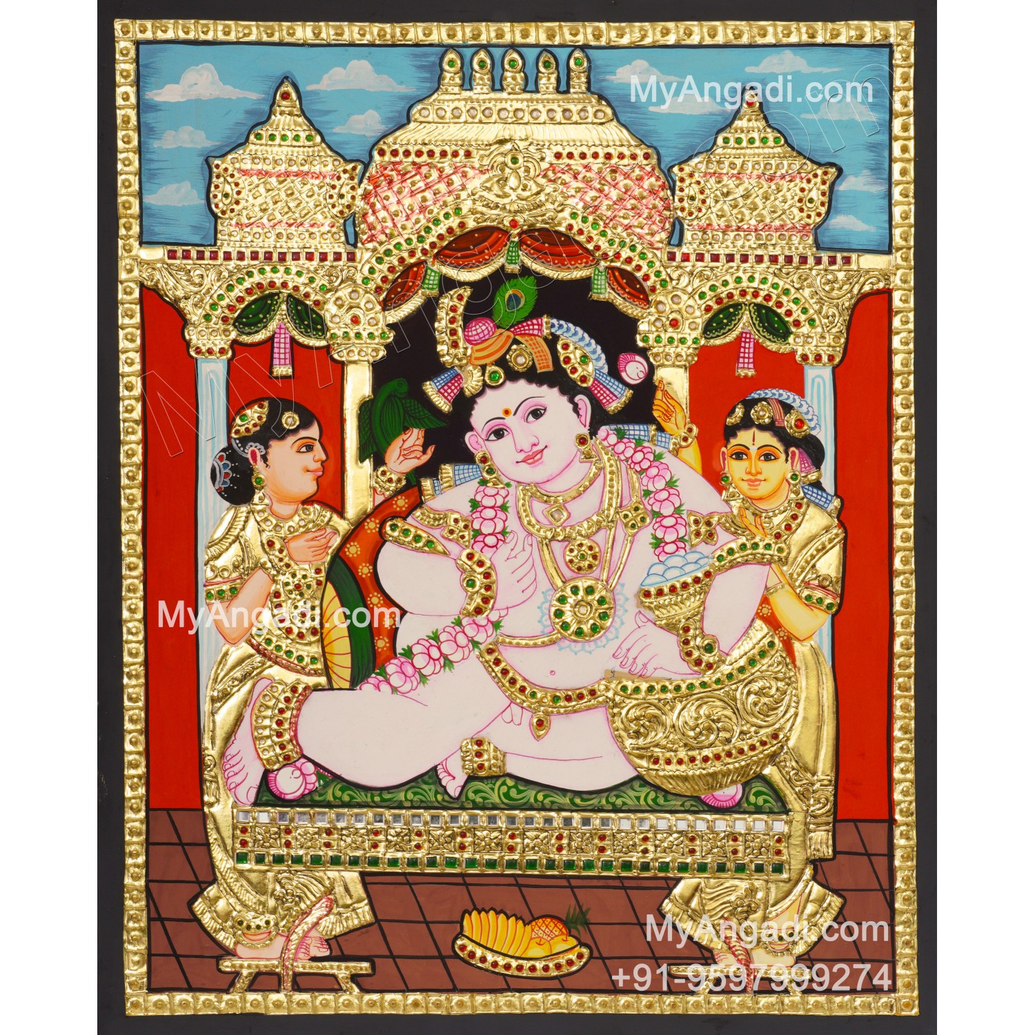 Butter Krishna Tanjore Paintings