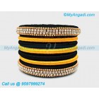 Black colour silk thread bangles