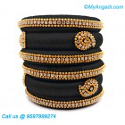 Black colour Silk Thread Bangles