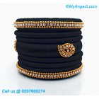 Black colour Silk Thread Bangles