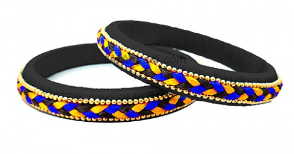 Black colour Silk Thread Bangles