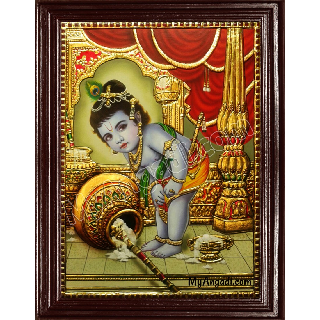 Butter Krishna Tanjore Painting