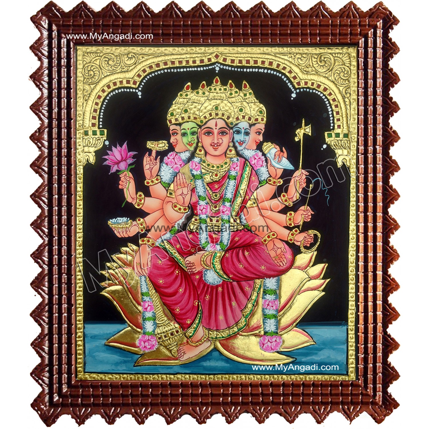 Gayathri Devi Tanjore Painting