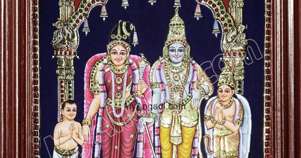 Andal Ranga Mannar Tanjore Painting