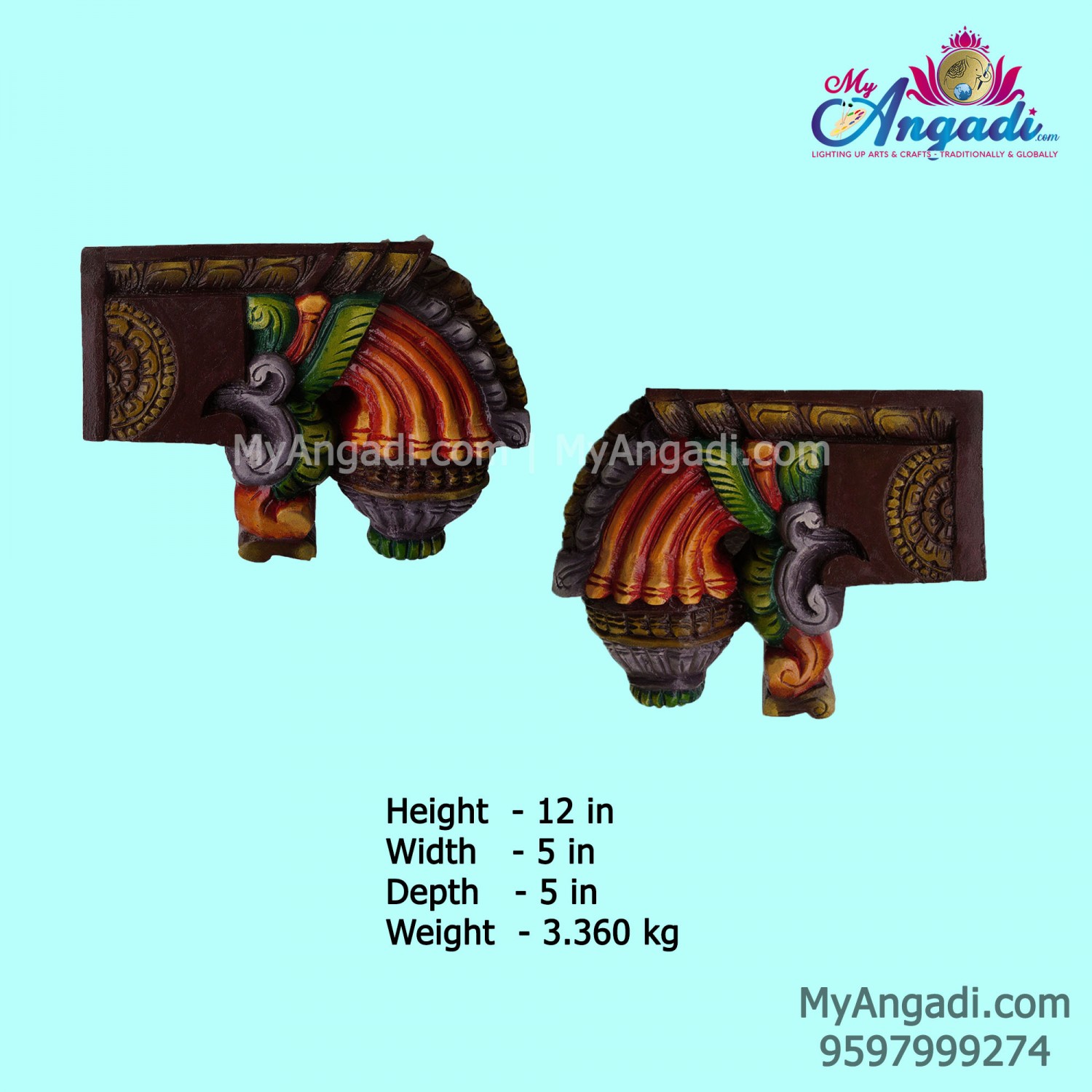 Buy Vagai Wood Floral Brackets, Vagai Wood Floral Brackets Online